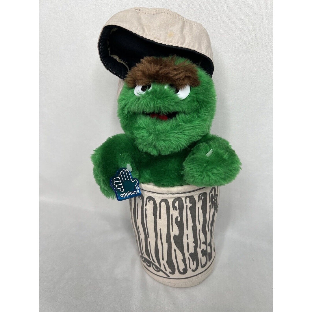 Vintage 1992 Applause Oscar the Grouch Sesame Street Muppets Trash Can ...