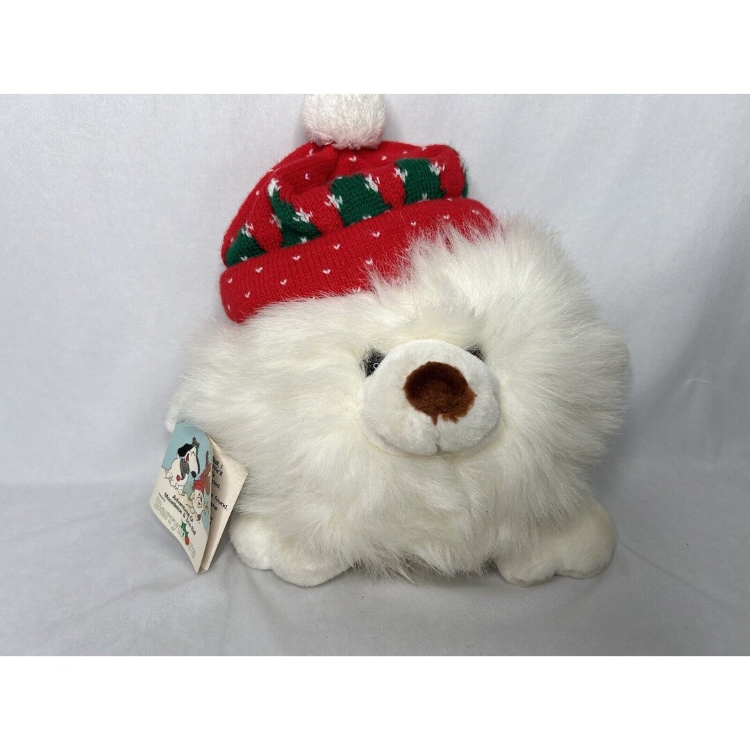 Vintage Sno-ball 10” Moostletoe Snowball Plush Christmas Stuffed Animal ...