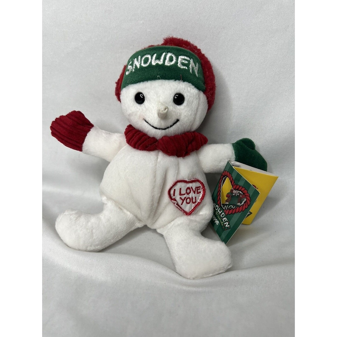 Snowden the Snowman Beanie Plush With Tag 1998 From Target Christmas ...