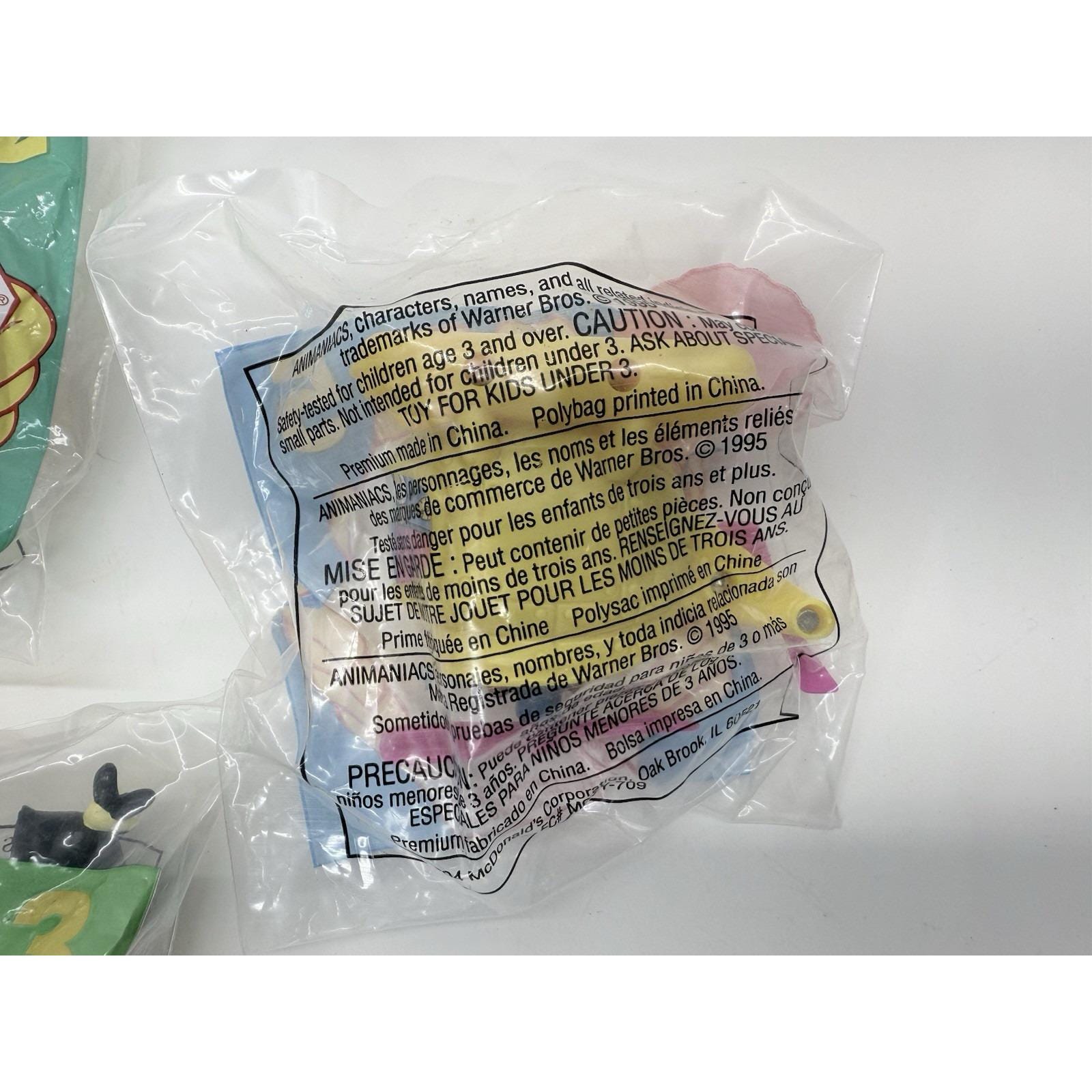 Mcdonald's 1994 Animaniacs Happy Meal Toys Set of 5 Sealed Fast Food ...