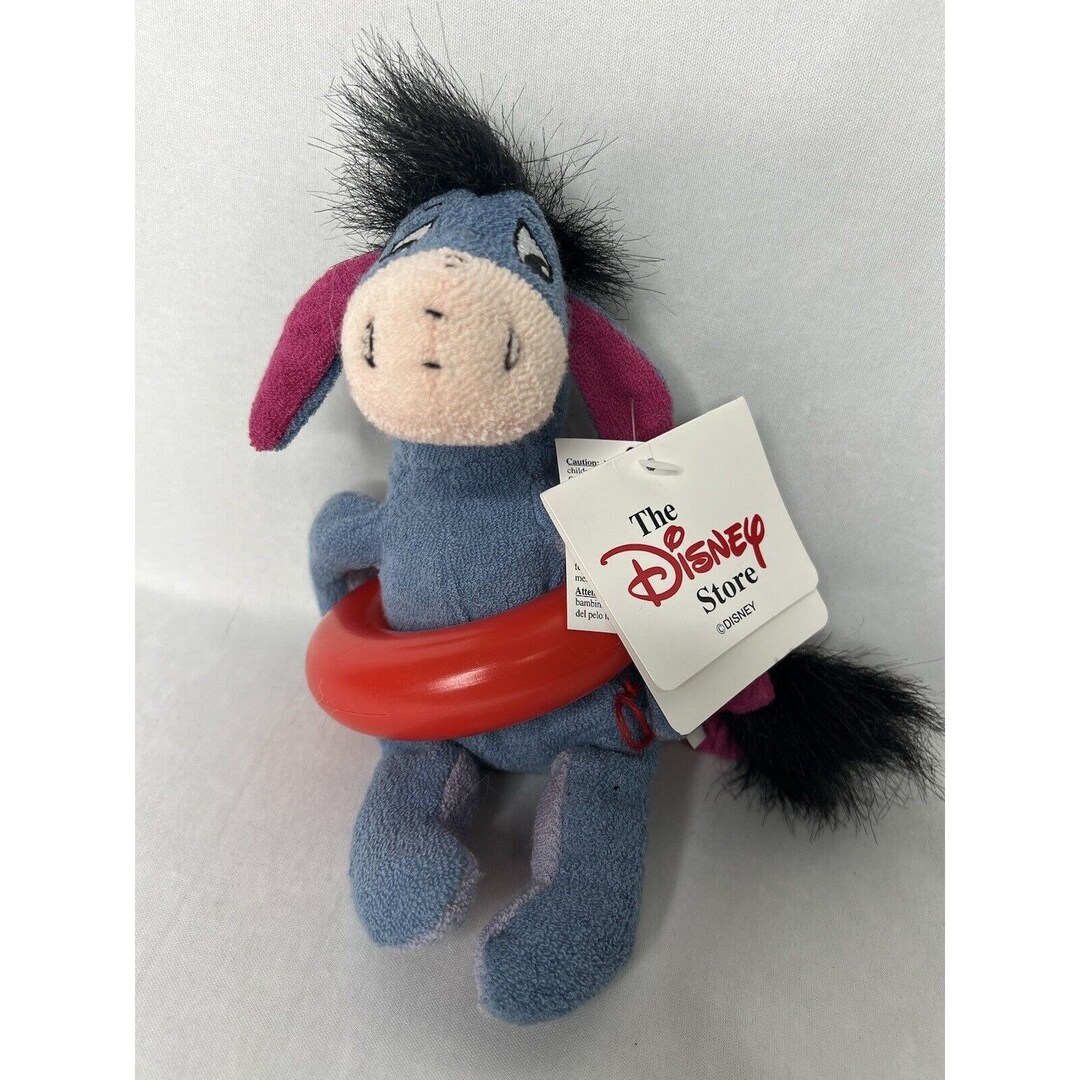 Rare Disney Store UK Eeyore 'bath Floater' Bean Bag Stuffed Animal With ...