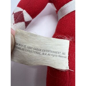 Vintage 1993 Mighty Morphin Power Ranger Red Ranger Stuffed Plush 11 ...
