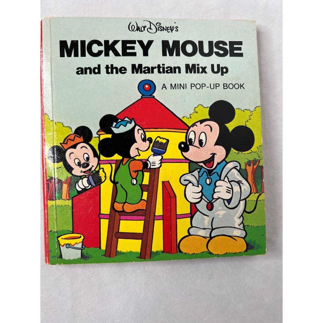 Vintage 1978 Walt Disney Mickey Mouse and the Martian Mix up Popup Book ... Vintage 1978 Walt Disney Mickey Mouse and the Martian Mix up Popup Book ...