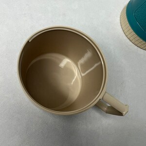 Vintage Thermos Teal Blue and Beige Retro Pint Size Travel Thermos ...