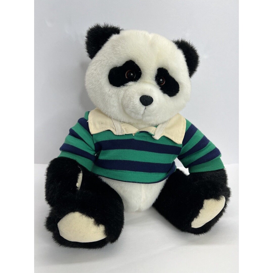 Gund Lands End Ping Rugby Panda Bear Plush 12 Inch Striped Shirt ...