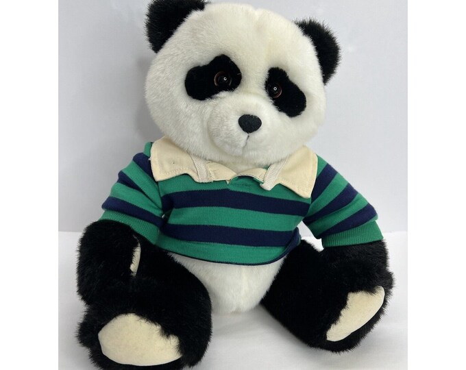 Gund Lands End Ping Rugby Panda Bear Plush 12 Inch Striped Shirt ...