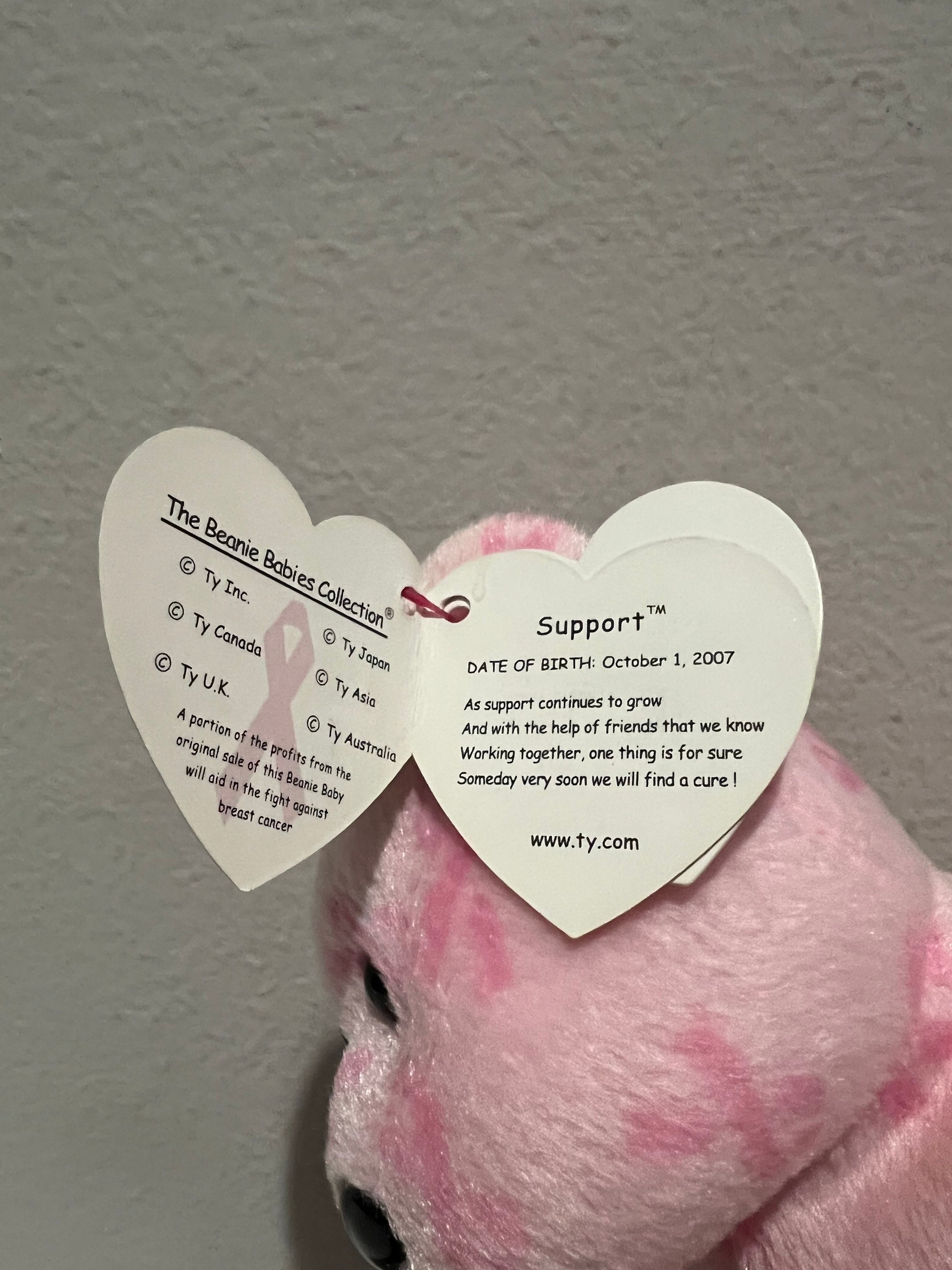 Ty Beanie Babies Choice of Breast Cancer Survivor, Awareness Bears - Etsy