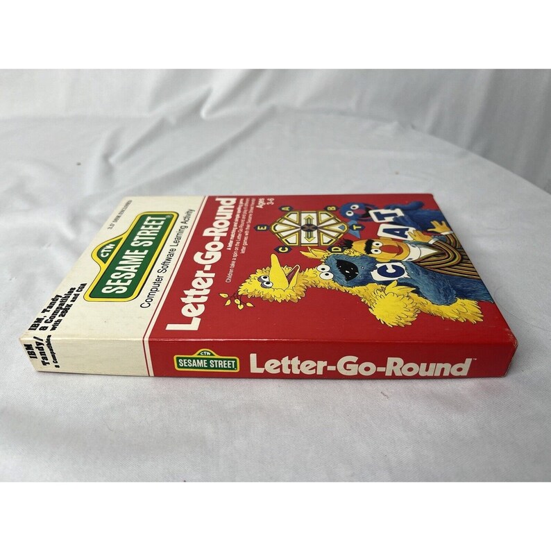 Sesame Street Letter-go-round IBM Tandy Computer Game Software W/ Box ...