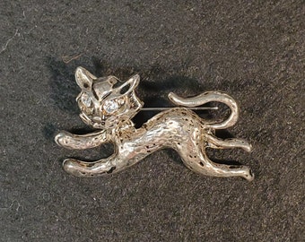 Pewter Cat Brooch - Etsy