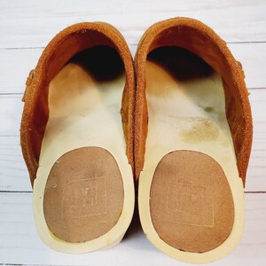 GAP 70s Style Wooden Clog in Brown/tan Suede Studded/buckle/ Pale Wood ...