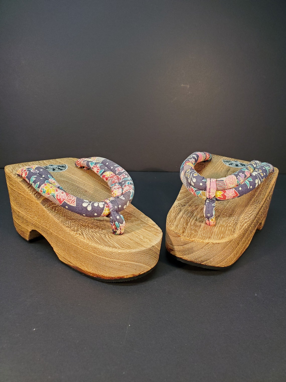 VTG Pair Authentic Japanese Clogs Small Floral 'GETA' - Etsy
