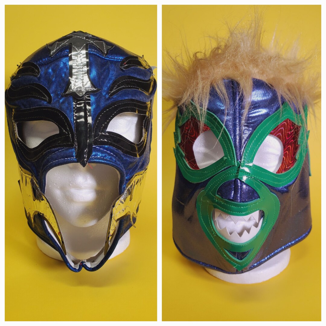 Pair of Authentic MASCARA LUCHA Mexican Wrestling Mask/nacho Libre ...