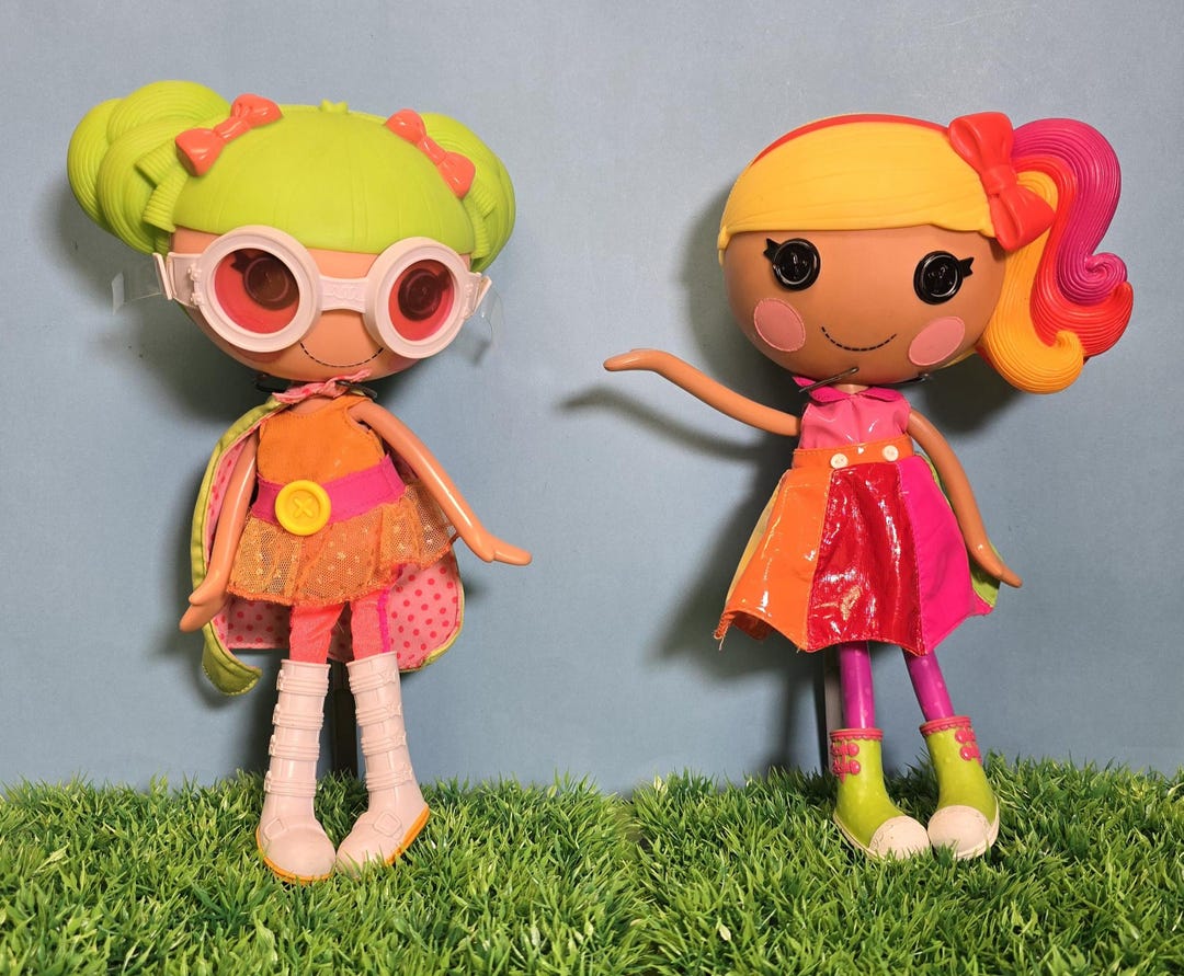 LALALOOPSY DOLLS 'dyna Might' & 'april Sunsplash' Full 12" Size Dolls ...