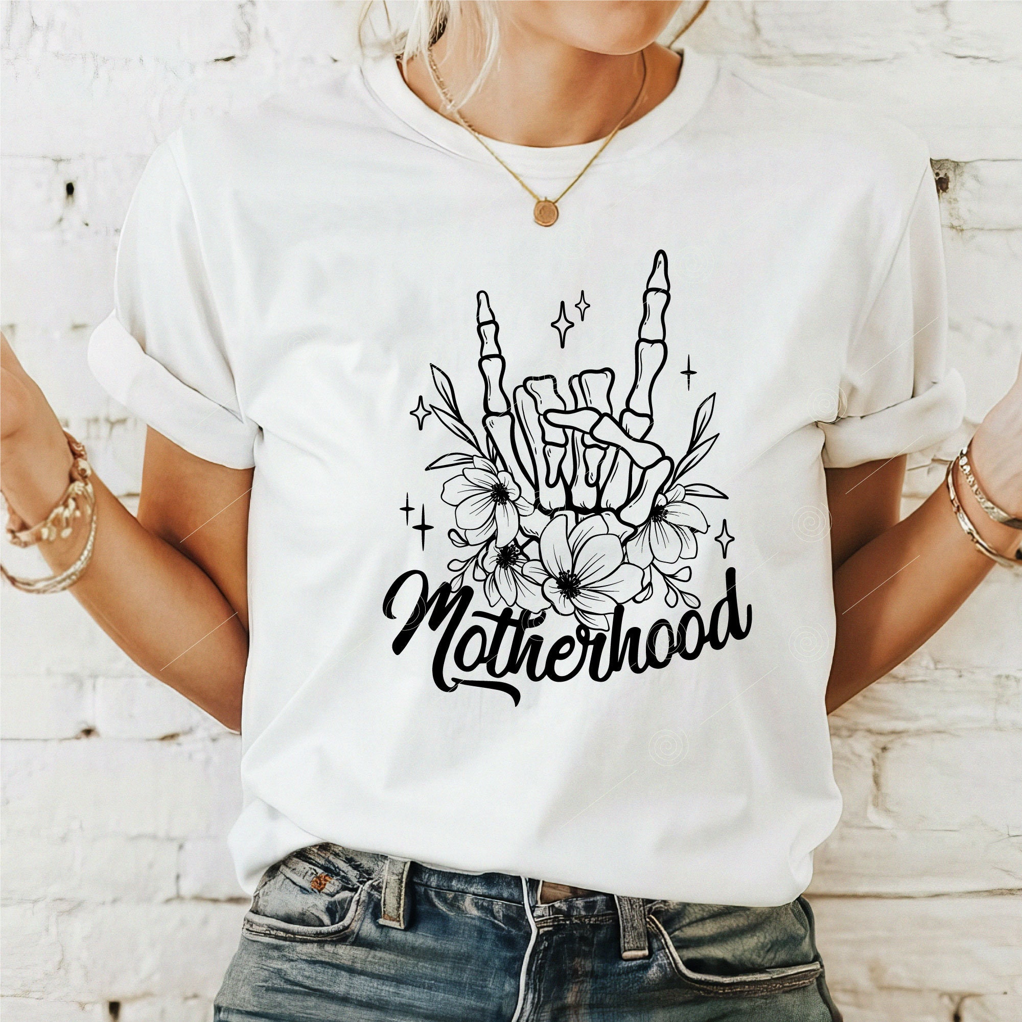 Motherhood Skeleton Hand Svg Png, Motherhood, Funny Motherhood Skull ...