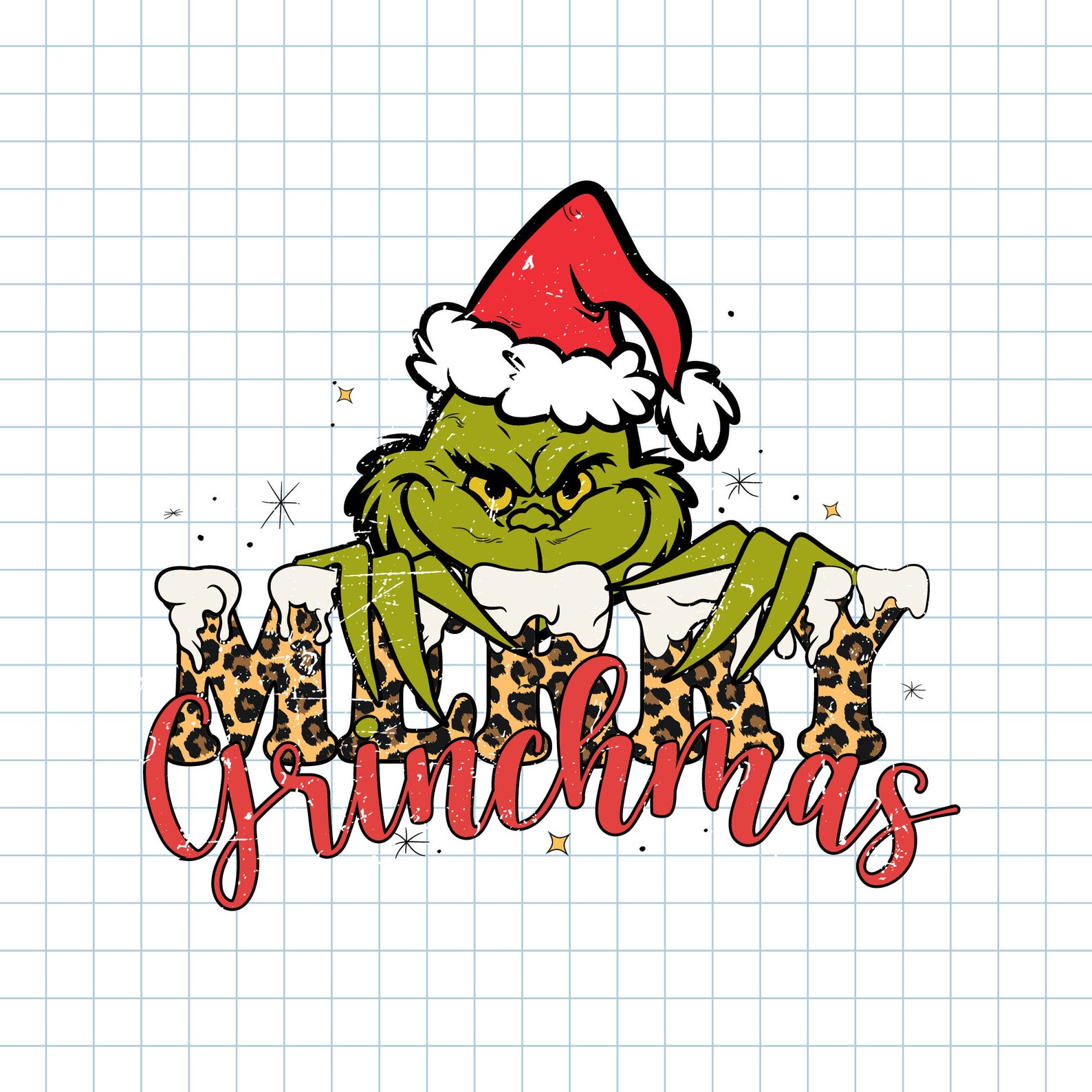 Grinch Merry Christmas PNG Designs Silhouette Vector Clipart - Etsy