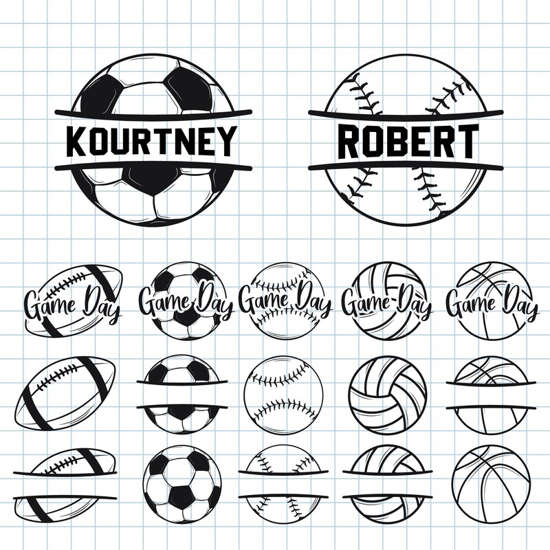 Sports Balls Svg - Etsy