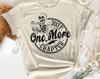 Reading Skeleton, Just One More Chapter SVG, Skeleton Reading Svg, Book ...