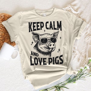 Keep Calm and Love Pigs Svg Png, Pig With Glasses Svg, Pig SVG File ...