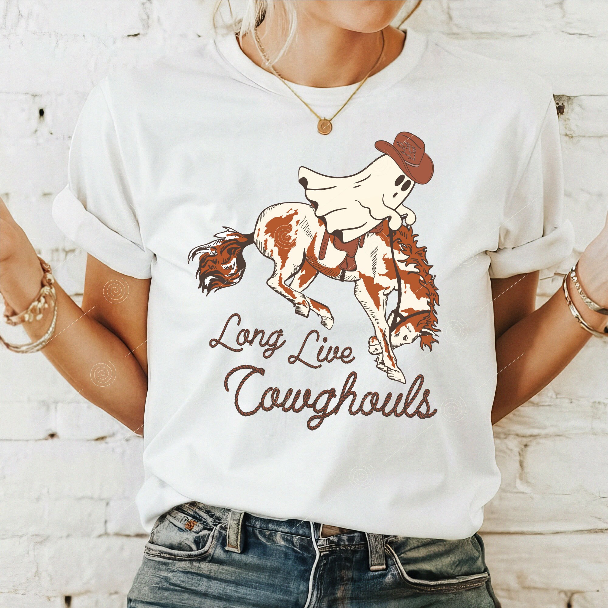 Long Live Cowghouls, Cute Halloween Png, Trendy Halloween Png, Western ...
