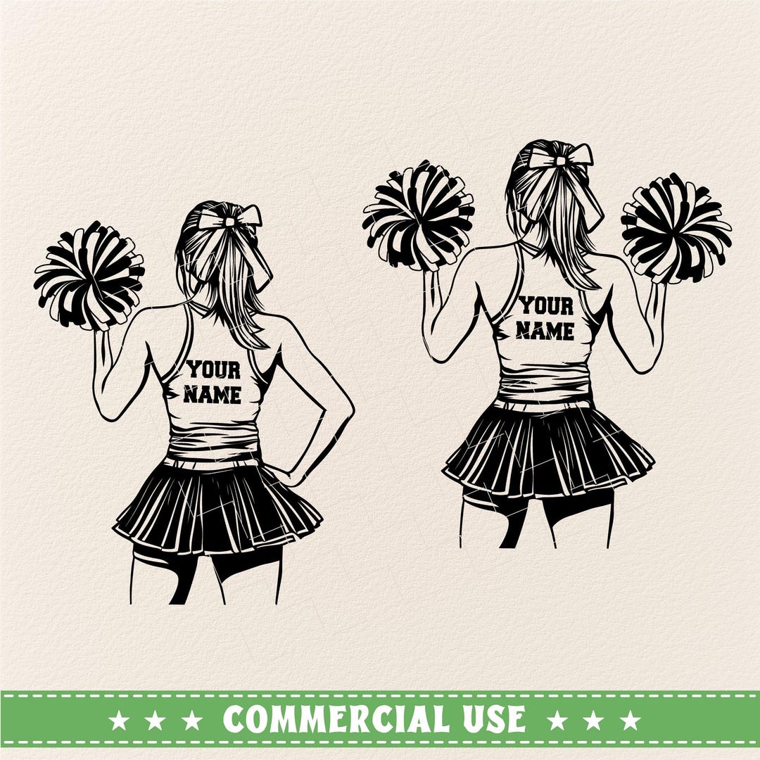 Cheerleader Svg, Personalized Name, Cheerleader Name Svg, Cheer Dance ...