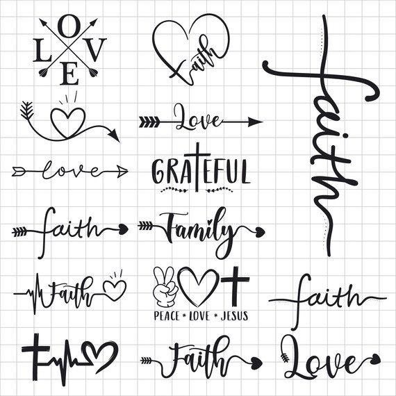 Arrow SVG Bundle Faith Cross SVG Love Arrow Png Circut - Etsy