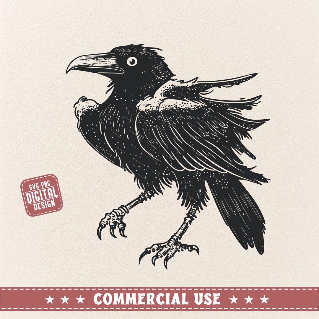 Dancing Raven Svg Png, Raven Clip Art, Floral Crow Svg, Raven Svg, Crow ...