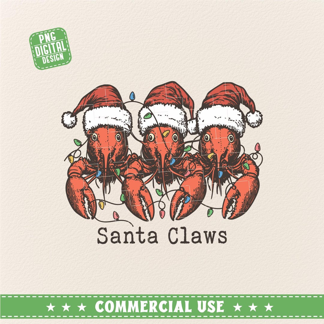 Santa Claw Png, Lobster Santa Png, Merry Christmas Png, Christmas Season Png, Funny Christmas ...
