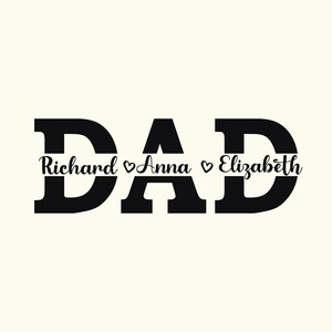 Dad SVG, Father Svg, Father's Day SVG, Dad Split Name Frame Svg, Dad ...