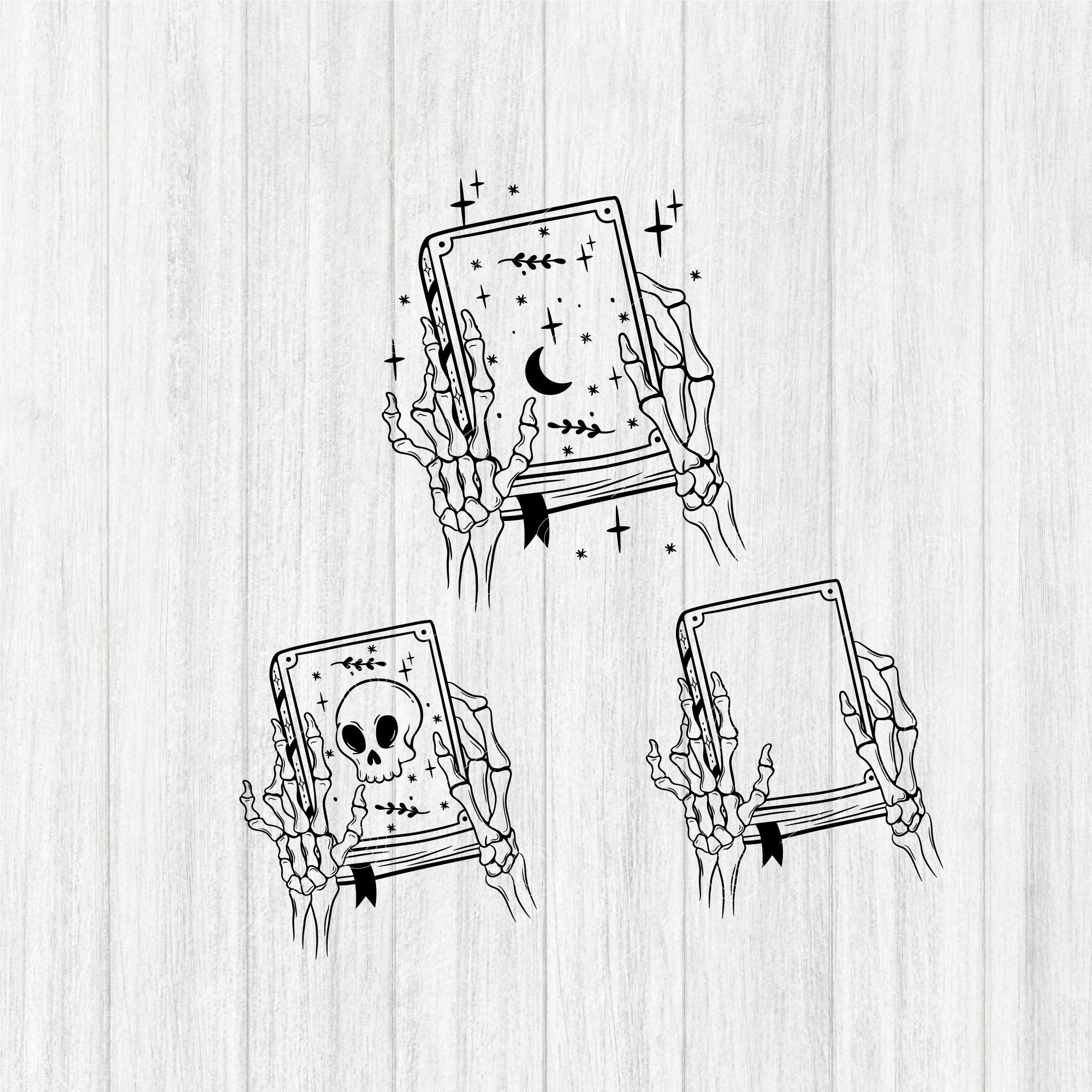 Book Lover SVG, Books SVG, Reading SVG, Mystical Svg, Skeleton Hand Svg ...
