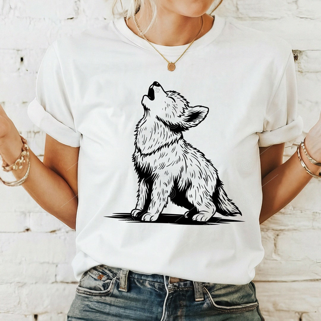 Wolf Puppy Svg Png Dxf, Baby Wolf Png, Cricut Wolf Png, Wolf Cub Png ...