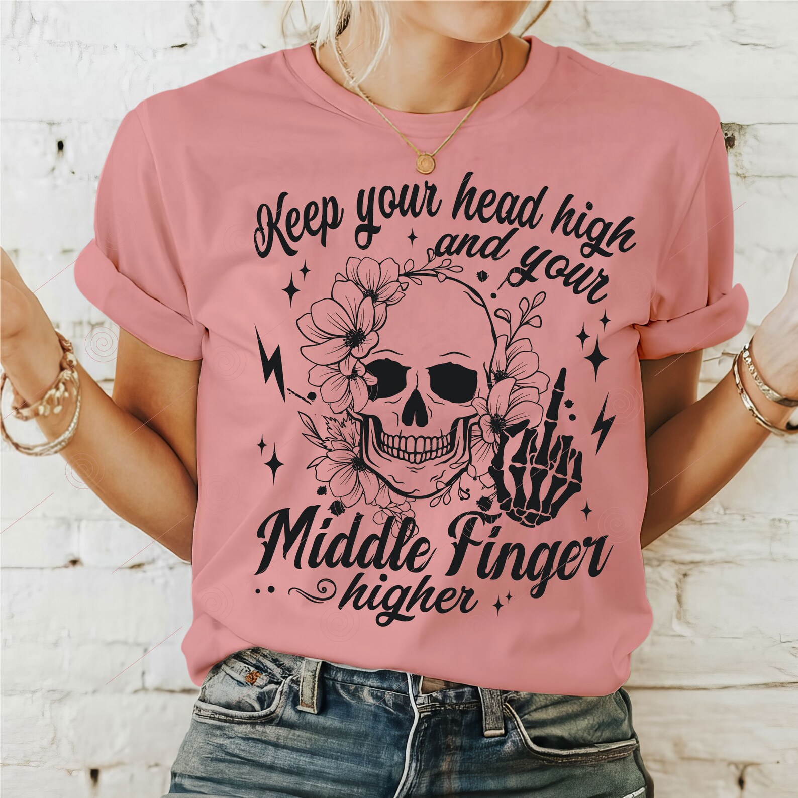 Keep Your Head High and Your Middle Finger Higher SVG PNG PDF, Snarky ...