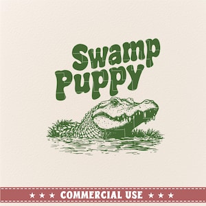 Swamp Puppy SVG, Alligator Svg, Louisiana Clipart, Louisiana Swamp ...