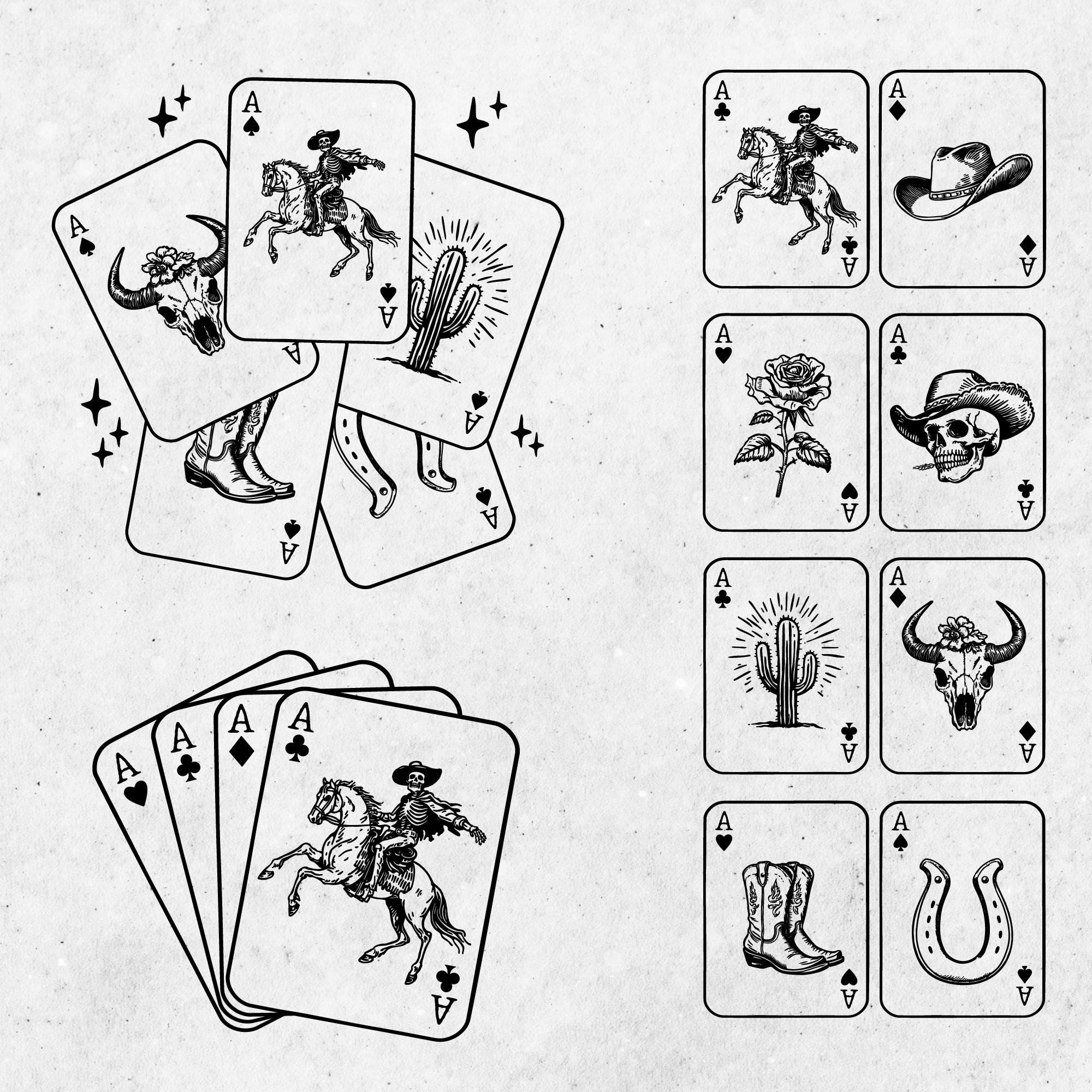 Cowboy Poker Card SVG PNG, Trendy Western Svg Designs, Western Saddle ...