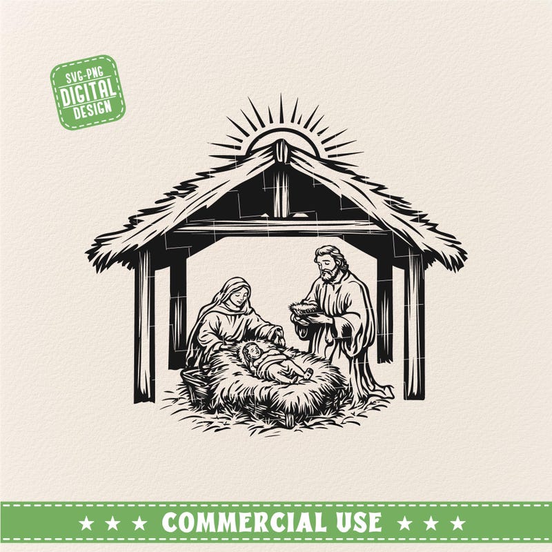 Nativity Silhouette - Etsy UK