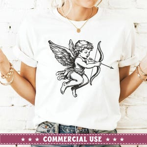 Cupid Svg Png, Angel Svg, Angel Cupid Svg, Cupid Vector, Retro Cupid ...
