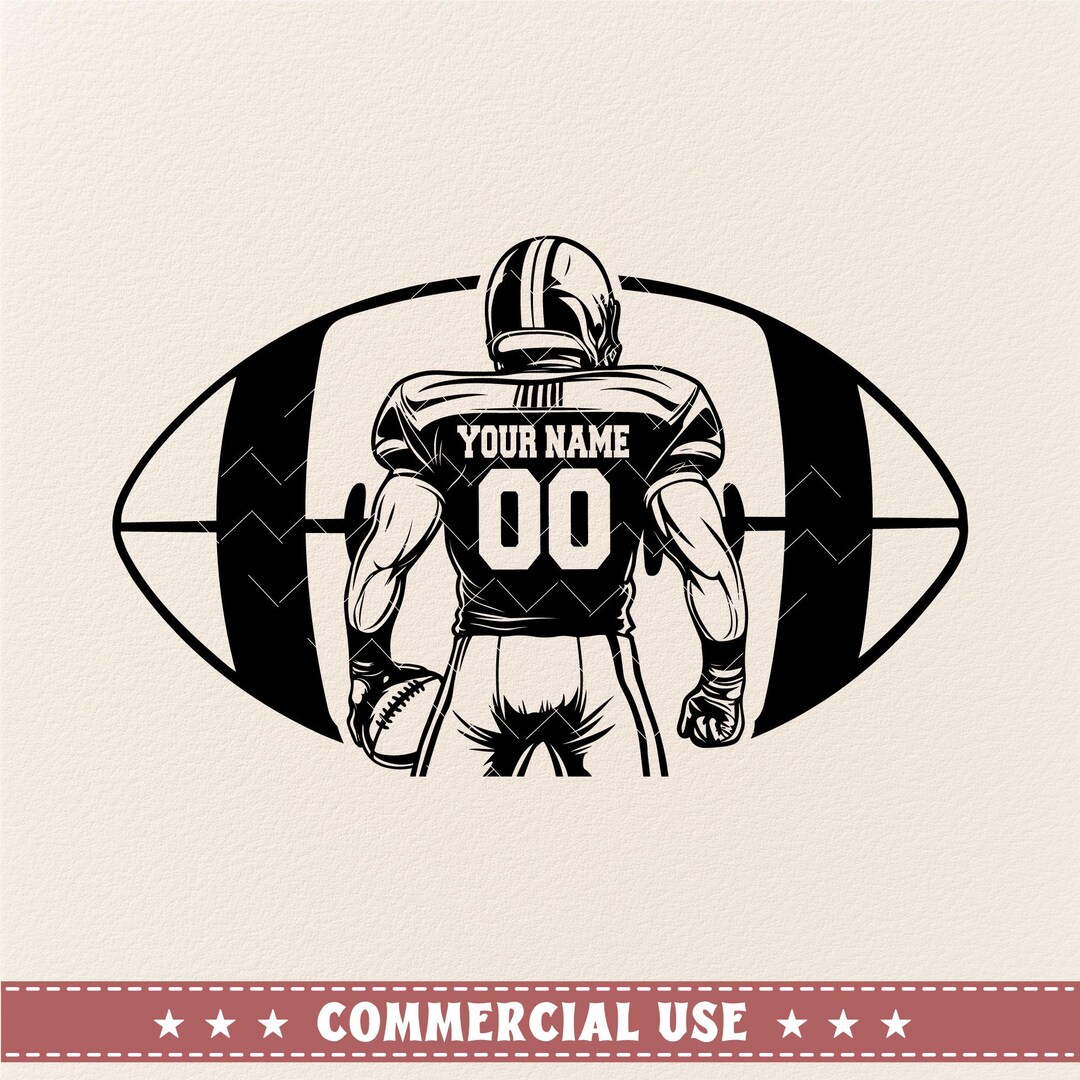 Custom Football Player Svg Png Dxf Pdf, Football Player Svg ...