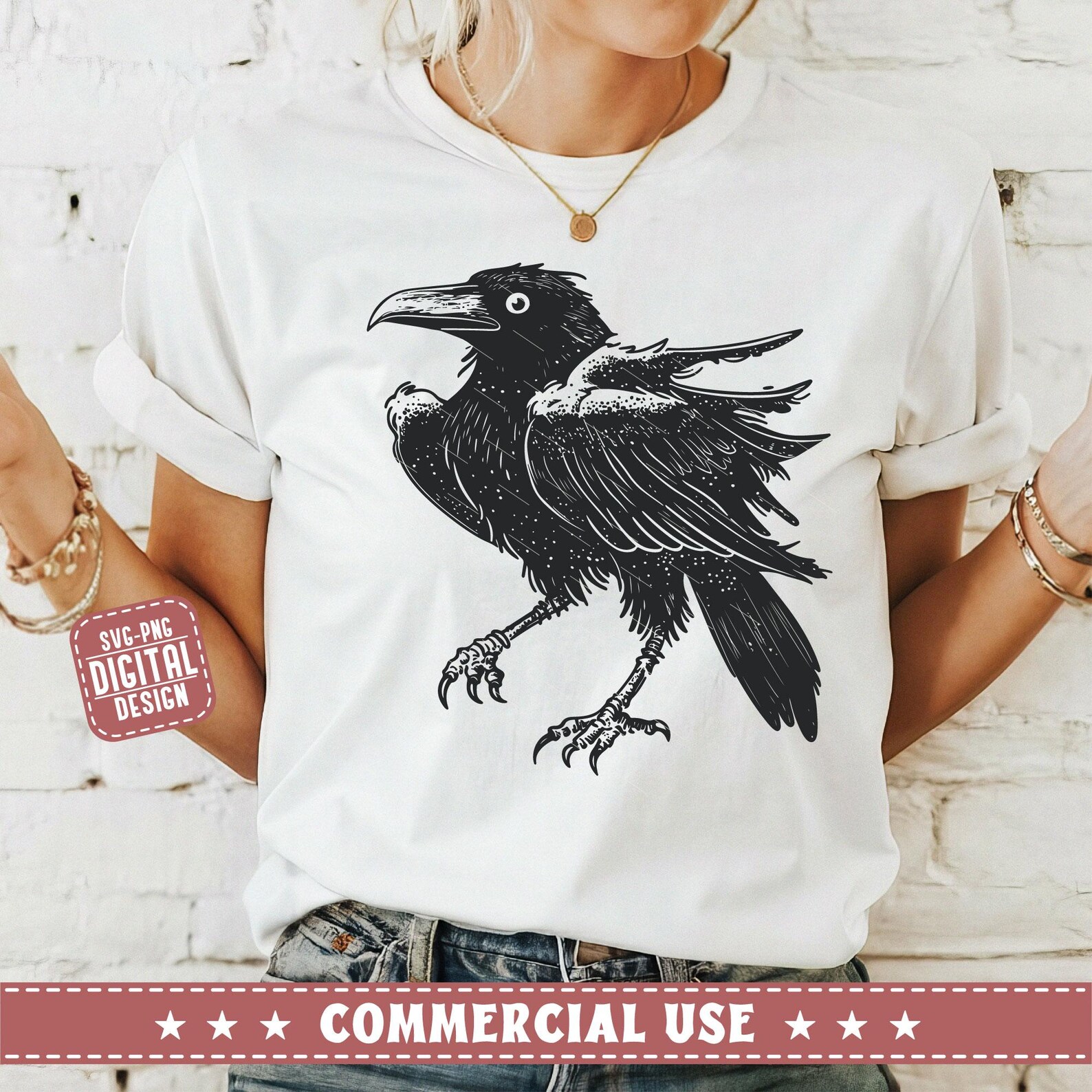 Dancing Raven Svg Png, Raven Clip Art, Floral Crow Svg, Raven Svg, Crow ...
