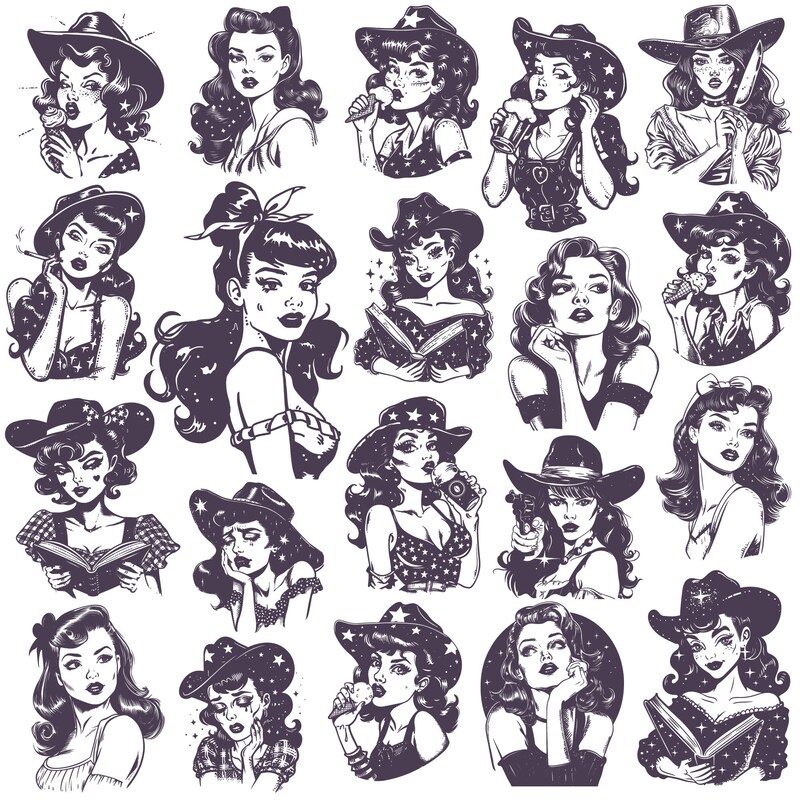 Pin up Girl Retro - Etsy