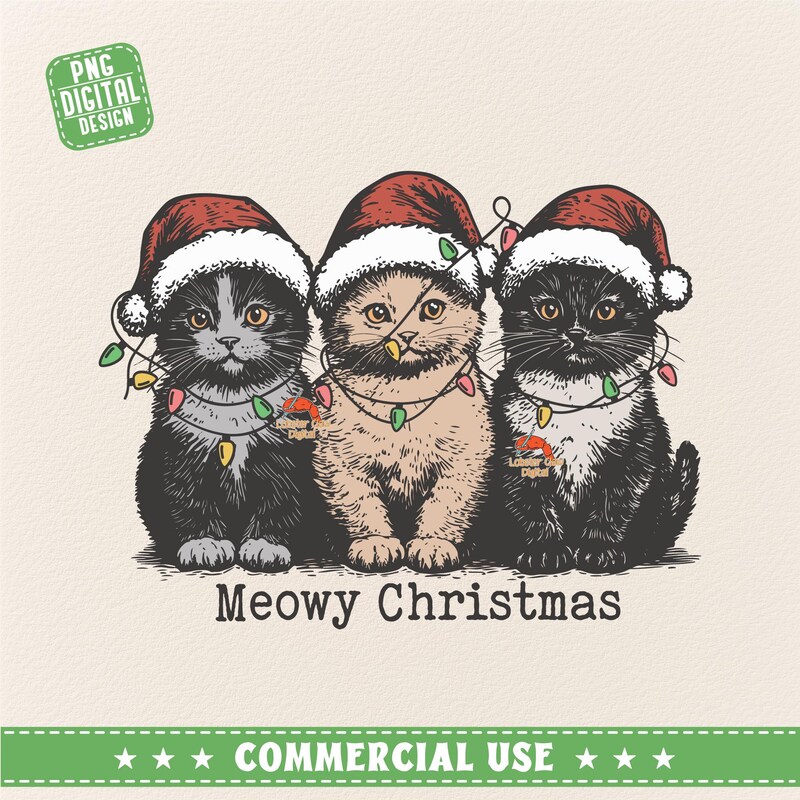 Meowy Christmas - Etsy