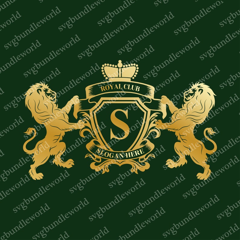 Heráldica svg, alas reales de lujo Carta SVG, logotipo de la victoria ...