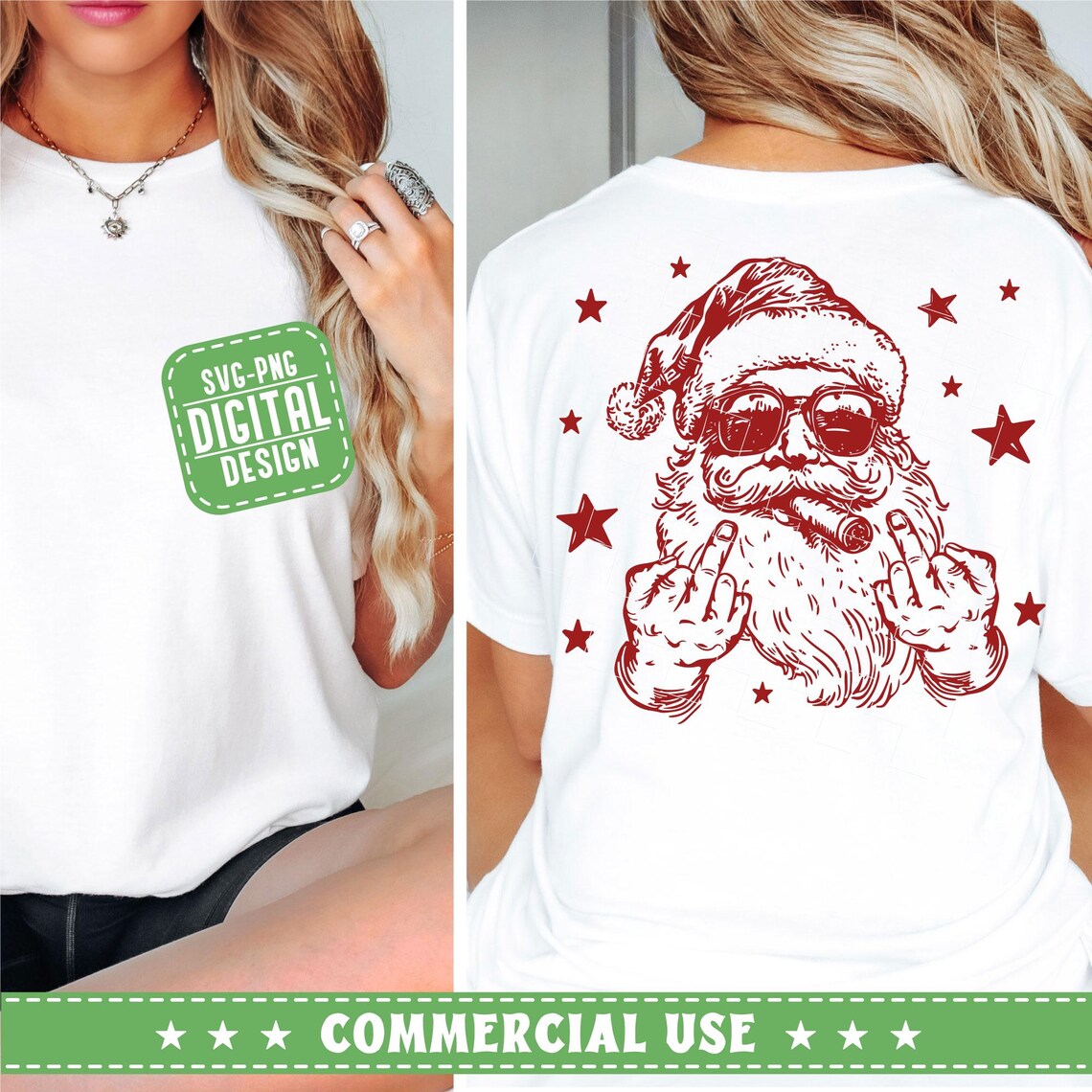 Santa Claus Middle Finger Svg Png Design, Funny Santa Claus Svg, Merry ...