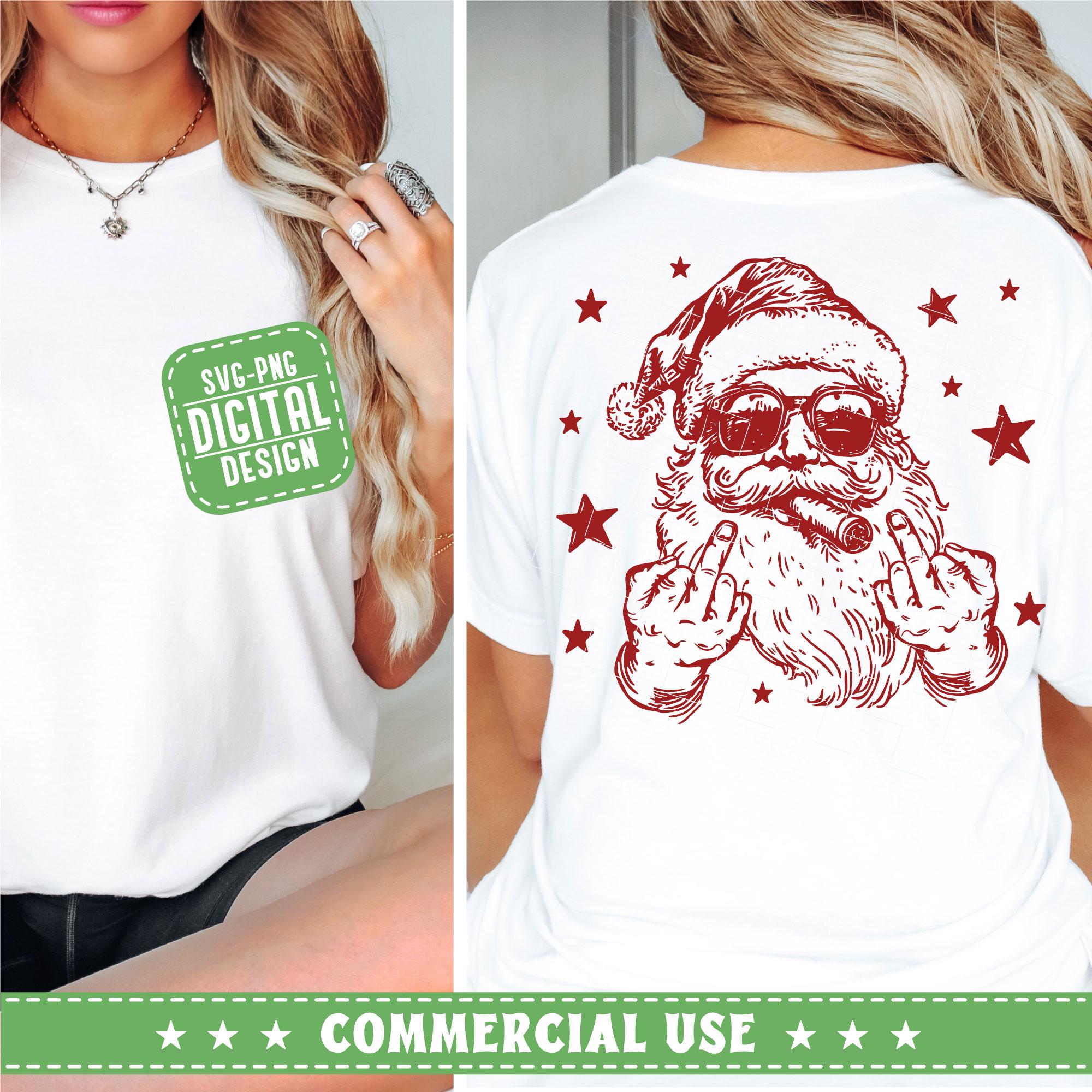 Santa Claus Middle Finger Svg Png Design, Funny Santa Claus Svg, Merry ...