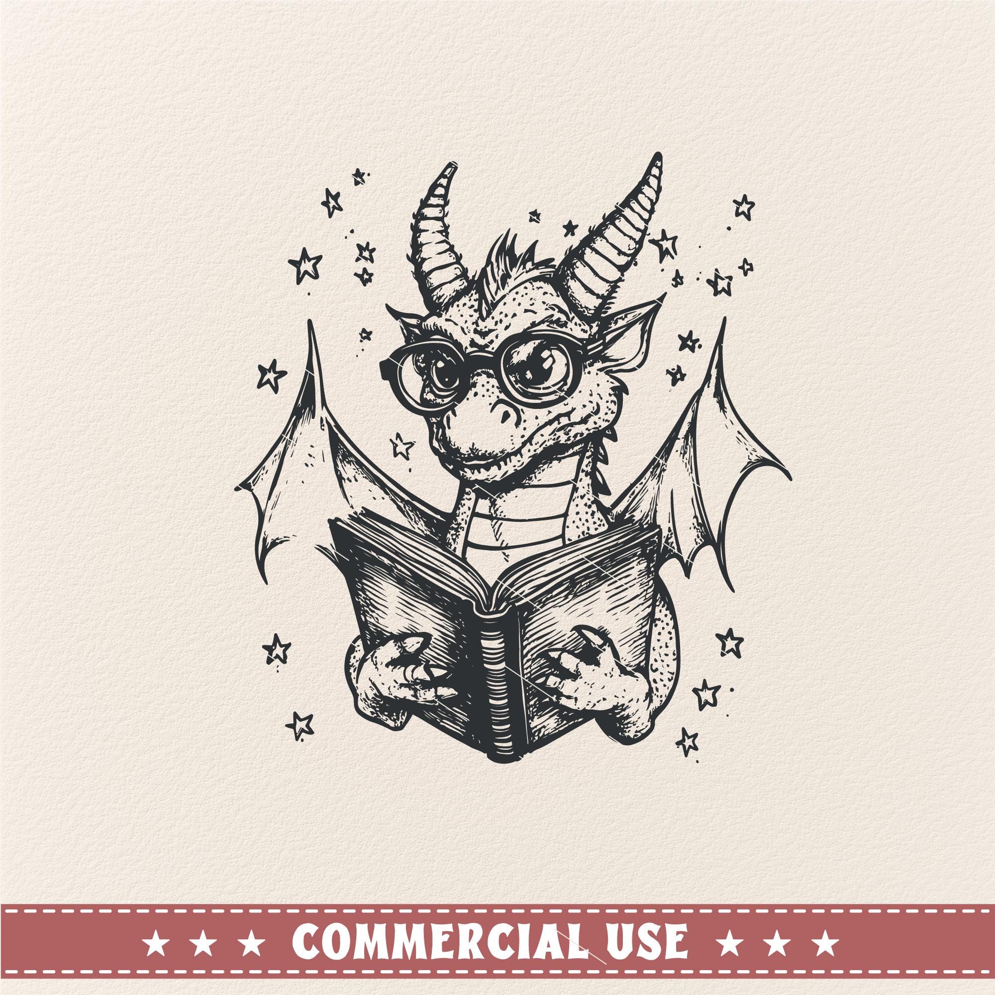 Book Dragon SVG PNG Bundle, Dragon Svg, Dragon Flying Svg, Dragon ...
