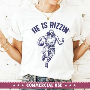 He is Rizzin SVG PNG, Funny Jesus Svg, He is Risen, Christian Easter ...