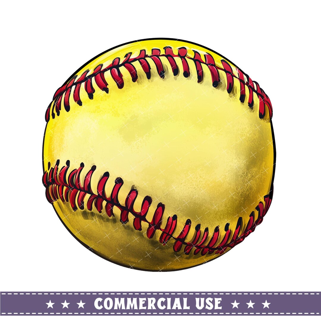 Softball Ball Png Sublimation Design, Sport Png, Hand Drawn Softball ...
