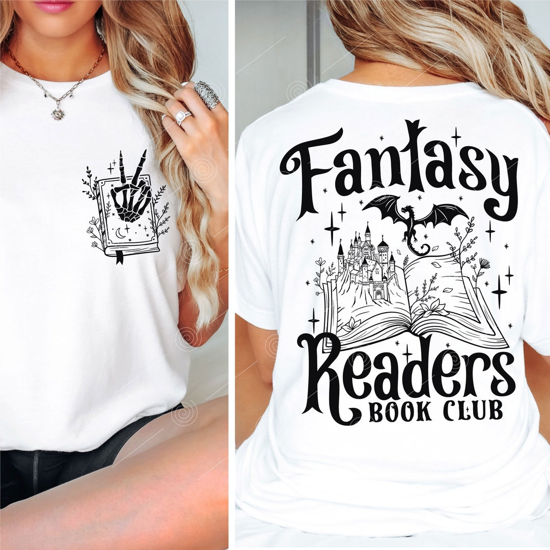 Fantasy Readers Book Club SVG PNG, Book Club Svg, Dragon SVG, Fantasy ...