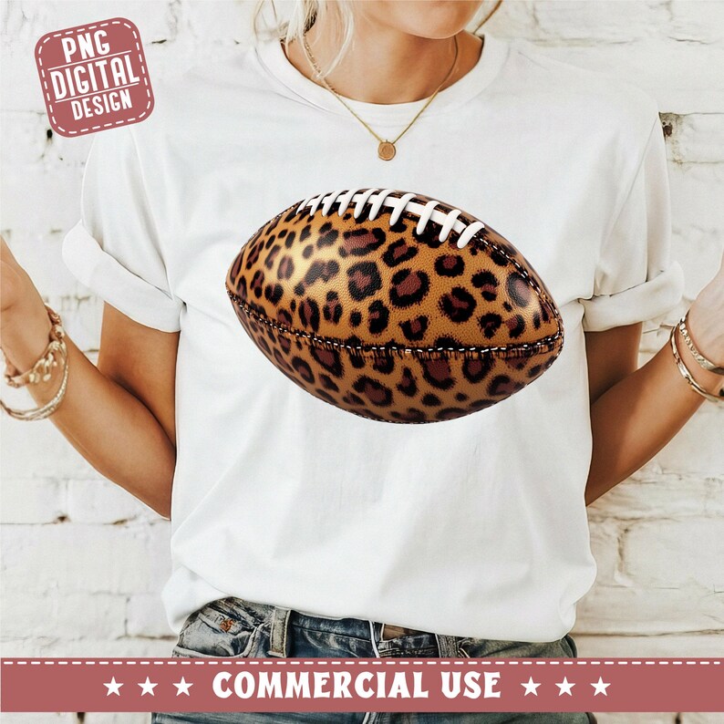 Realistic Leopard Football Png, Leopard Print Football Png, Game Day ...