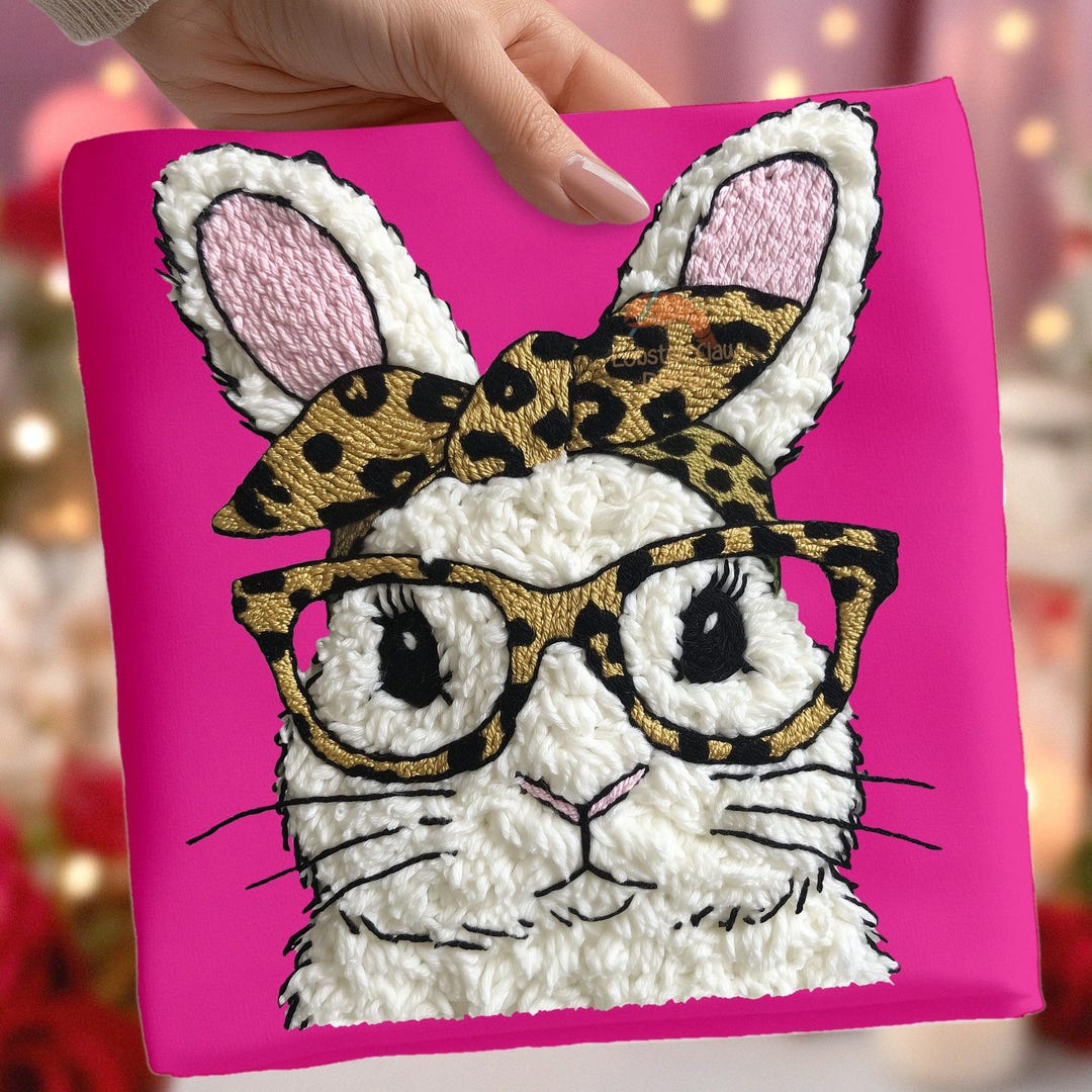 Faux Yarn Leopard Easter Bunny Png | Leopard Print PNG | Easter ...