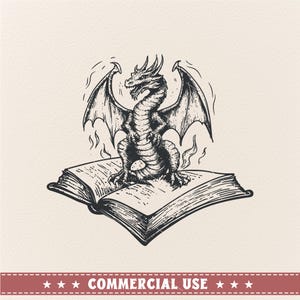 Book Dragon SVG PNG Bundle, Dragon Svg, Dragon Flying Svg, Dragon ...