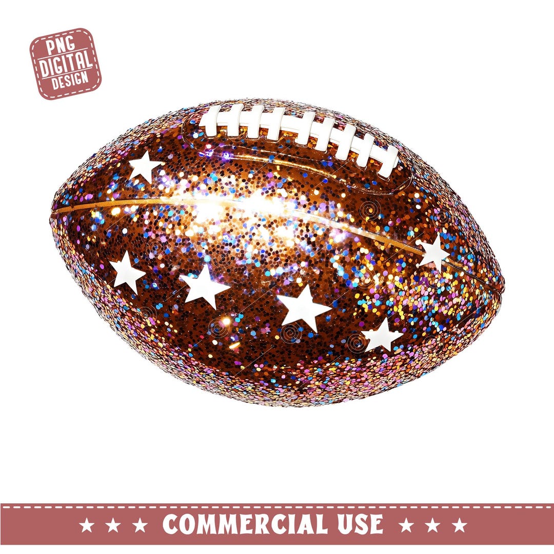 Glitter Football Png, Disco Football Png, Game Day Png, Football Png ...